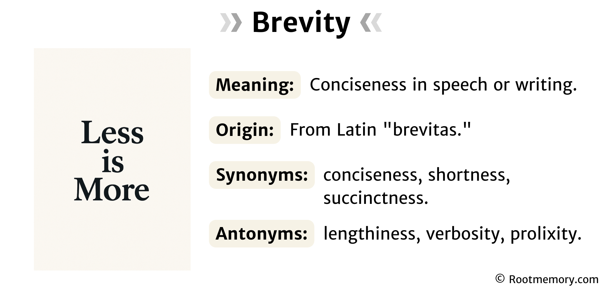 Brevity - Root Memory